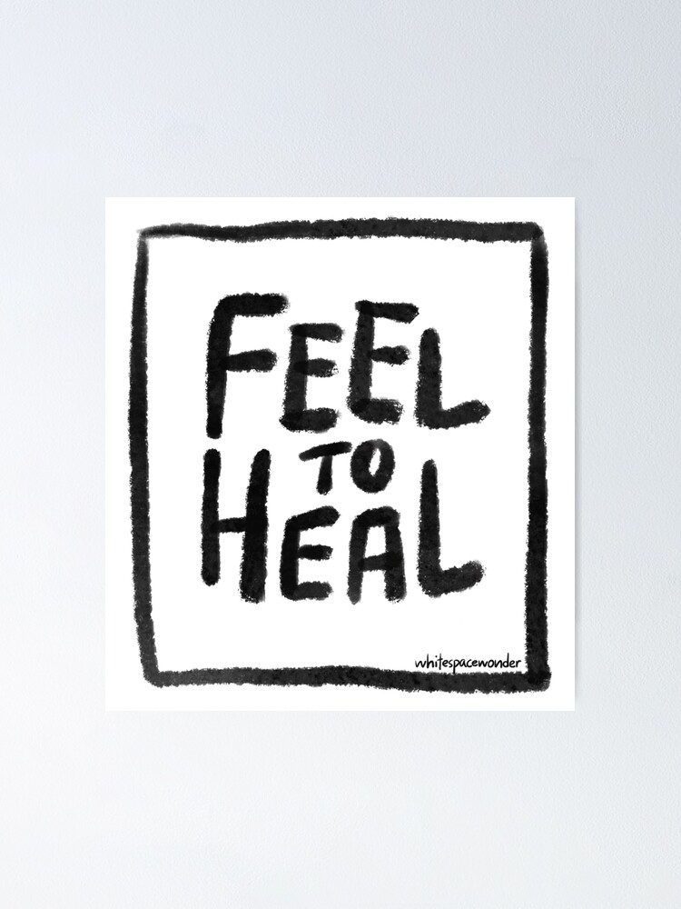 "Feel to Heal Therapy Healing Quotes, Mental Health Awareness" Poster ...