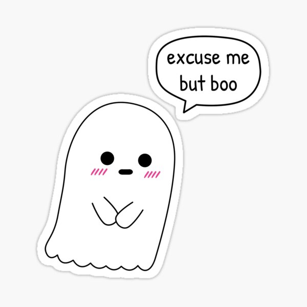 "Shy Ghost " Sticker for Sale by Silasi | Redbubble