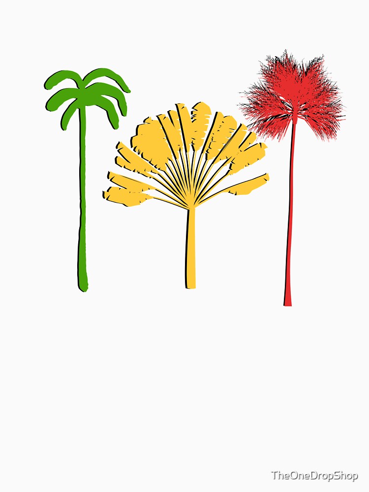 "Reggae Palm Trees" T-shirt for Sale by TheOneDropShop | Redbubble ...