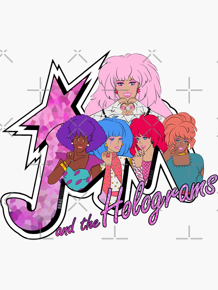 "Love Jem and the Holograms" Sticker for Sale by braeprint | Redbubble