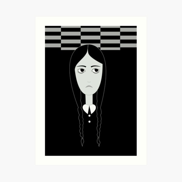 "Wednesday Addams goth Mask, On wednesdays we wear black, Halloween ...