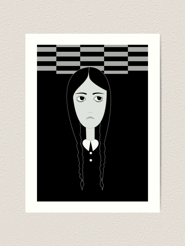 "Wednesday Addams goth Mask, On wednesdays we wear black, Halloween ...