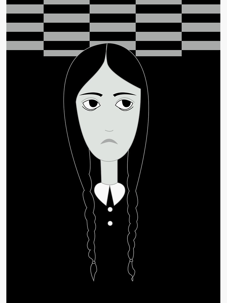 "Wednesday Addams goth Mask, On wednesdays we wear black, Halloween ...