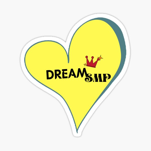 "Heart shaped dream team smp design" Sticker for Sale by Simi2020 ...