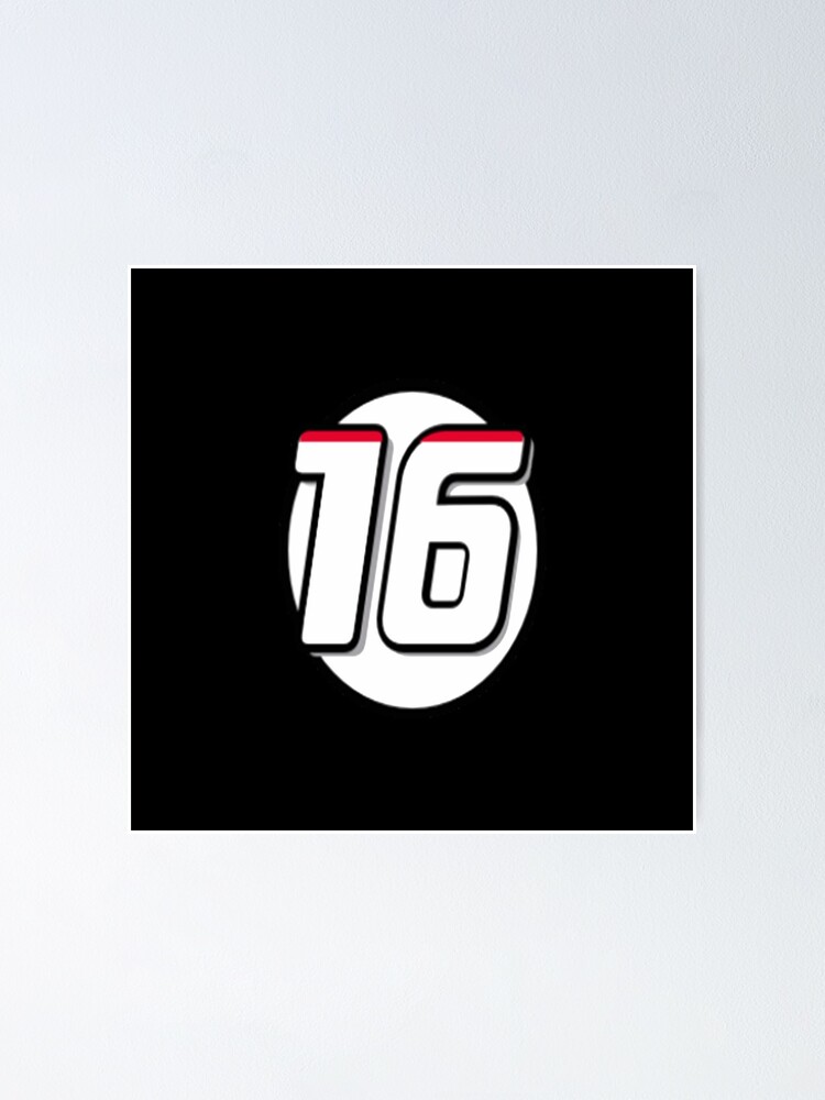 "16 charles leclerc number F1" Poster by TheF1Racing | Redbubble