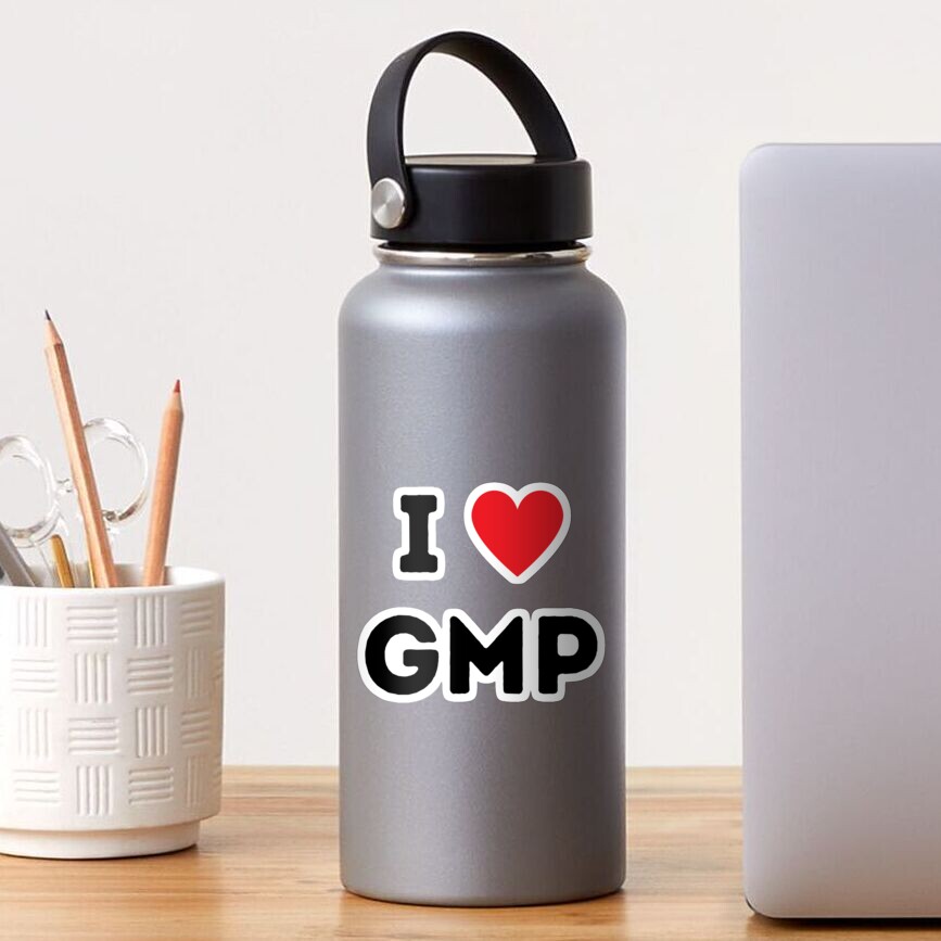 "I love GMP " Sticker for Sale by CavingSwag | Redbubble