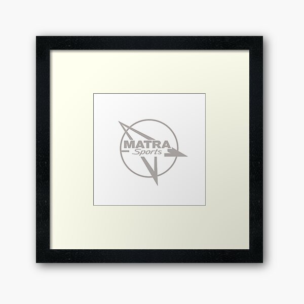 "Vintage Matra Sports emblem - Grey" Framed Art Print by retropetrol ...