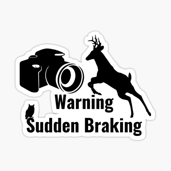 "Warning Sudden Braking" Sticker by Treasurekey | Redbubble