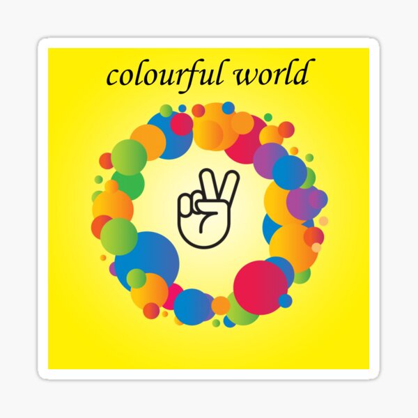 "Colorful World Design For Red bubble" Sticker for Sale by shabana2020 ...