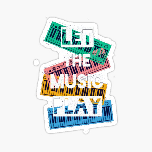"Let the music play" Sticker for Sale by Asura-Designs | Redbubble