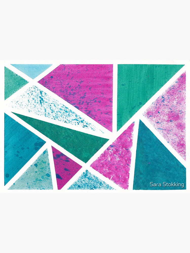 "Splatter Triangles" Sticker for Sale by sastokk | Redbubble