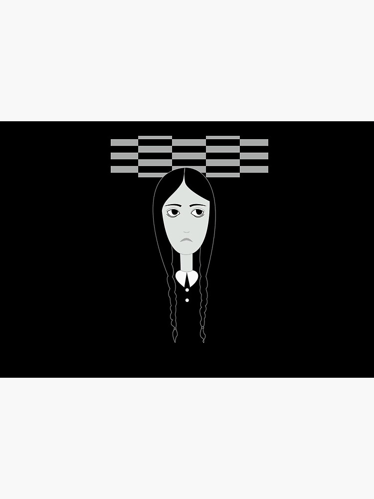 "Wednesday Addams goth Mask, On wednesdays we wear black, Halloween ...