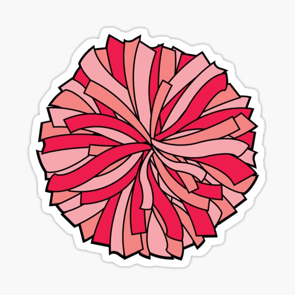 "Red cheerleading pom pom" Sticker for Sale by PepaAnaRB | Redbubble
