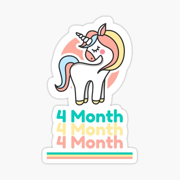"Baby Milestones 4 months" Sticker for Sale by Babylegends | Redbubble