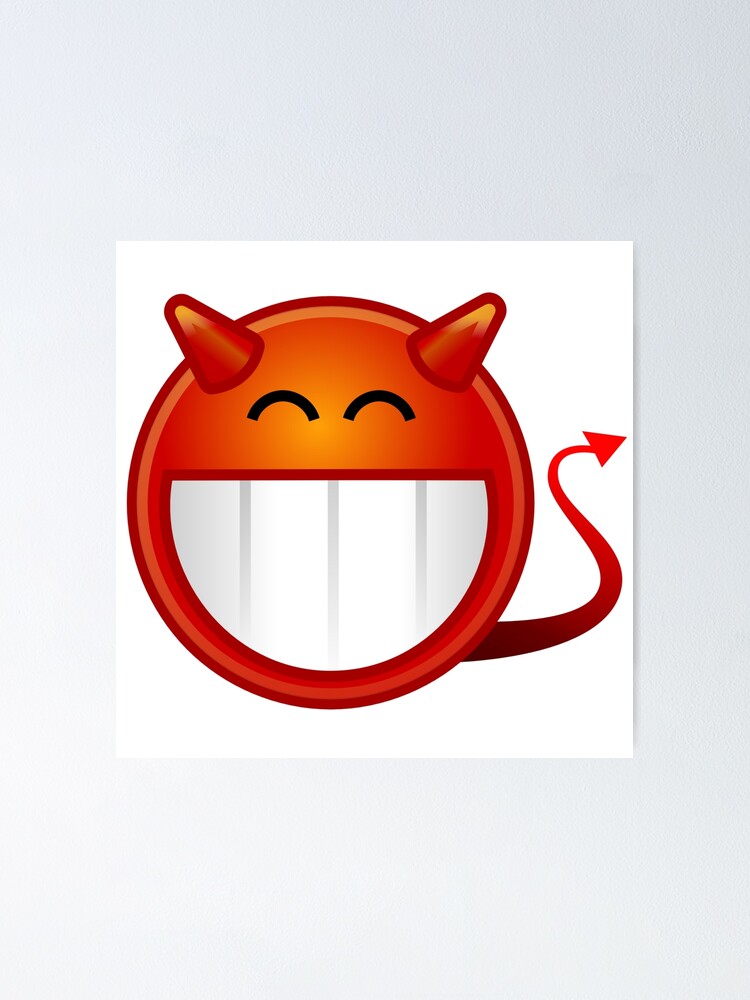 "Devil logo laughing devil logo" Poster by Fashion-n-trend | Redbubble