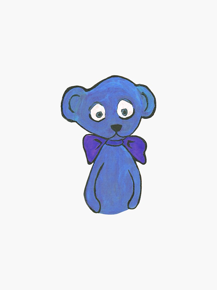 "Blue Bear" Sticker by janelefty | Redbubble