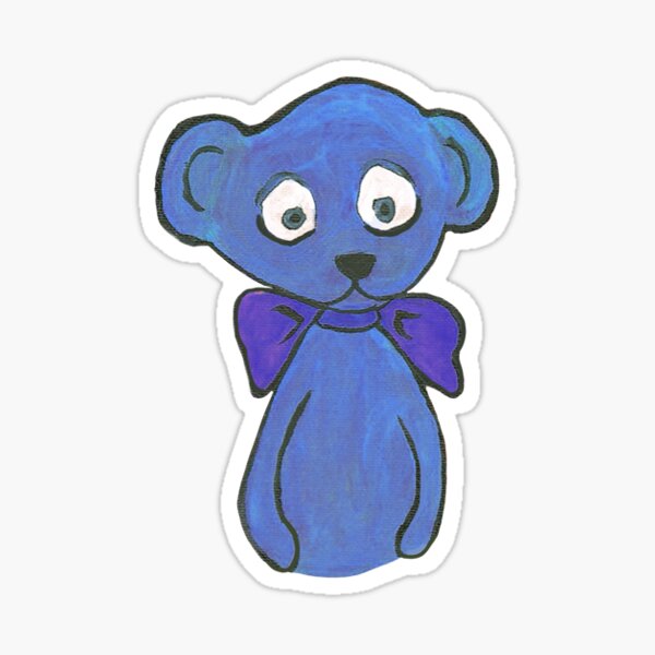 "Blue Bear" Sticker by janelefty | Redbubble
