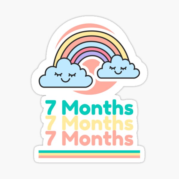 "Baby milestones 7 months unicor" Sticker for Sale by Babylegends ...