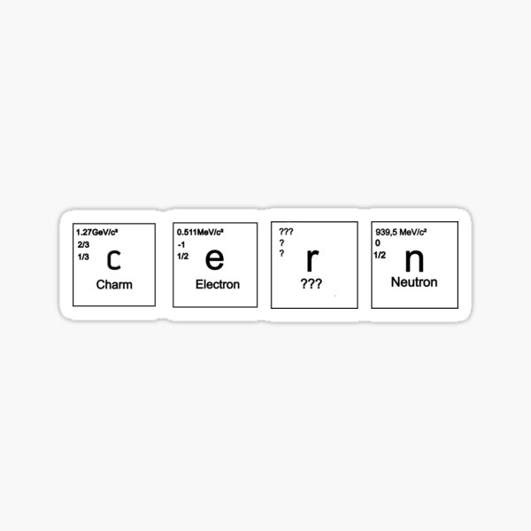 "CERN" Sticker for Sale by NoetherSym | Redbubble