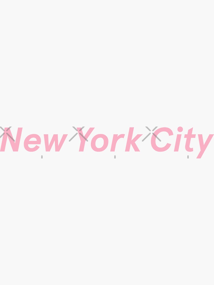 "Pink New York City design" Sticker by Natihecker | Redbubble
