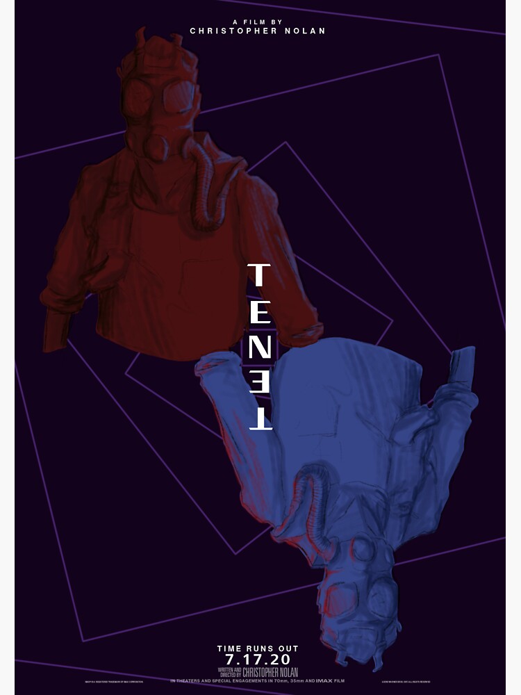 "Tenet (2020) alternative drawn poster" Sticker for Sale by 783e ...