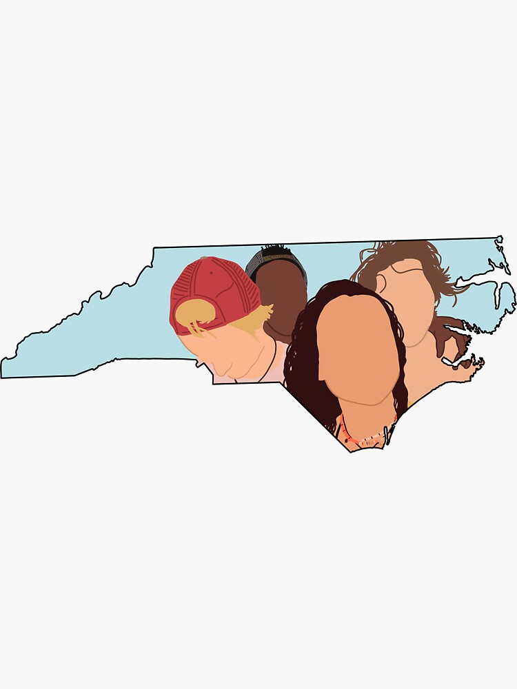 "Outer Banks (North Carolina outline)" Sticker by shaylikespizza ...