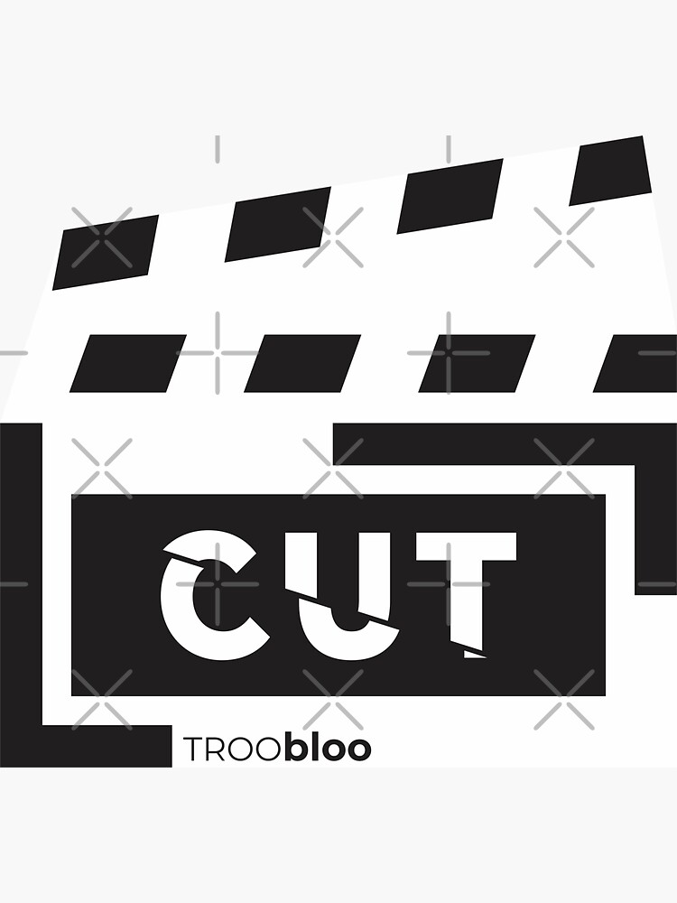 "Lights Camera Action Cut Black" Sticker for Sale by imtroobloo | Redbubble