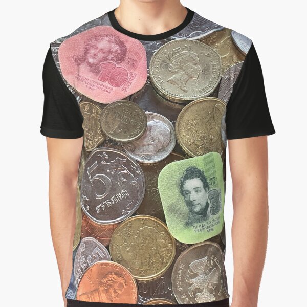 "World Coins Assortment" T-shirt for Sale by SlawBoy | Redbubble ...