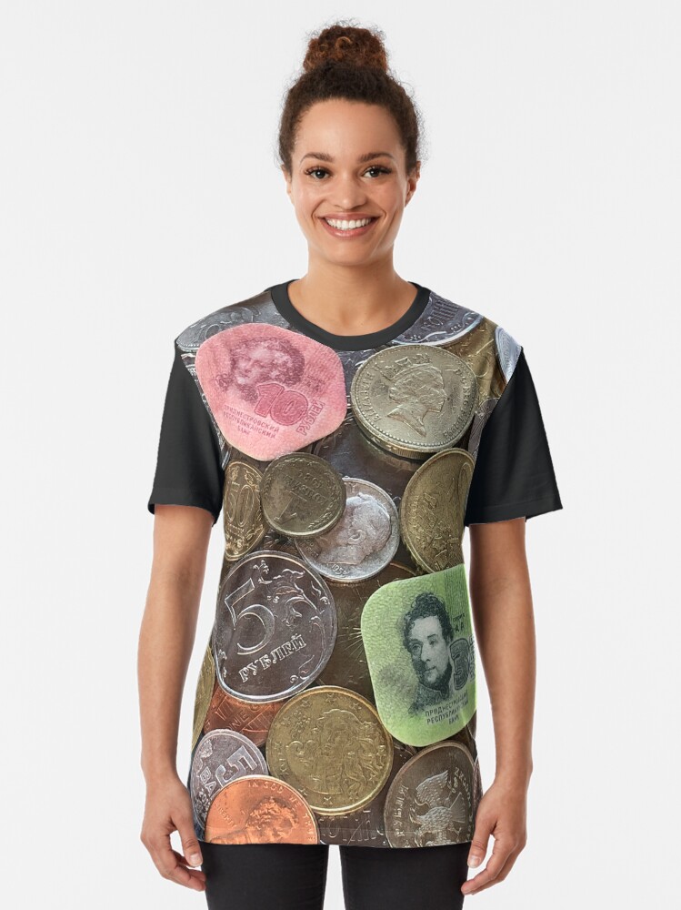 "World Coins Assortment" T-shirt for Sale by SlawBoy | Redbubble ...
