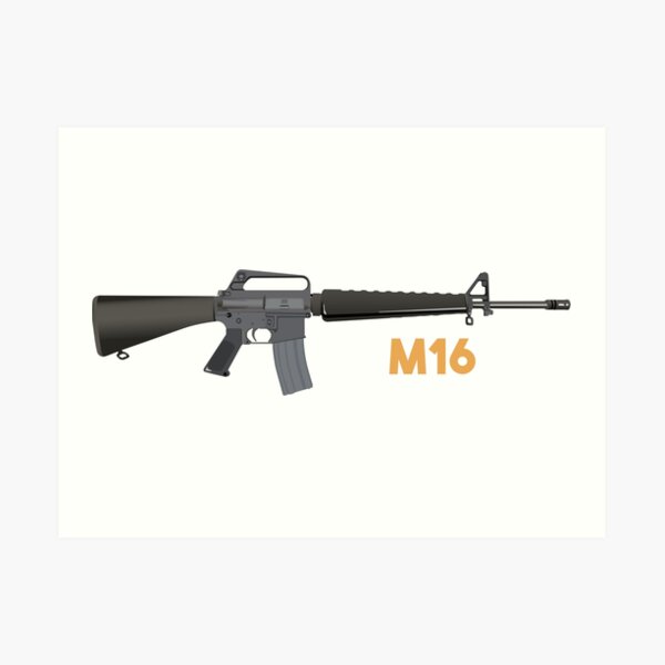 "M16 Rifle" Art Print for Sale by NorseTech | Redbubble