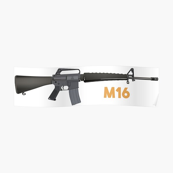 "M16 Rifle" Poster by NorseTech | Redbubble