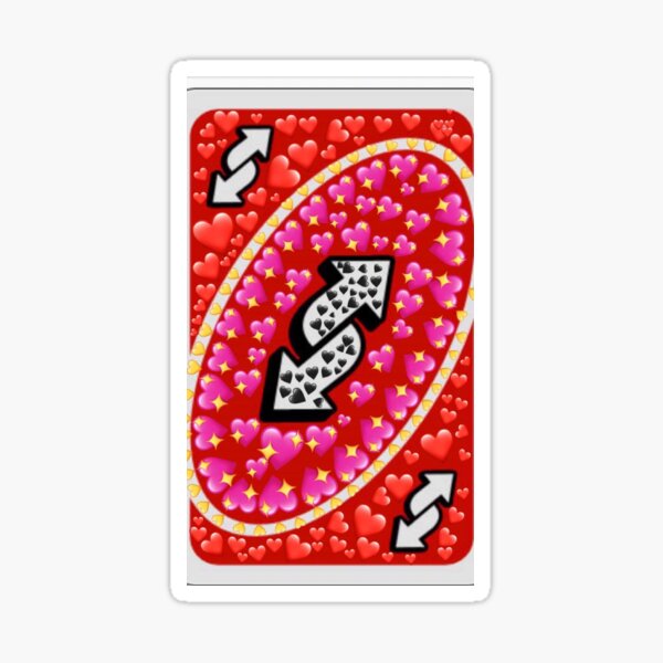 "Heart Uno Switch Card" Sticker for Sale by DavidMcJunkin | Redbubble