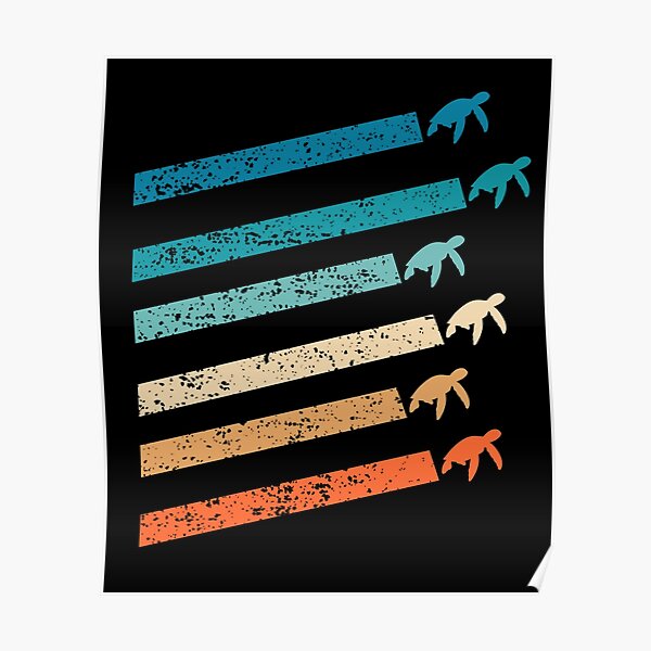 " Tortoise Shell Silhouettes African Spurred Sulcata Tortoise" Poster ...