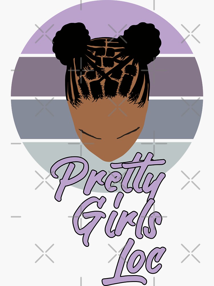 "Pretty Girls Loc Kids Buns" Sticker for Sale by blackartmatters ...