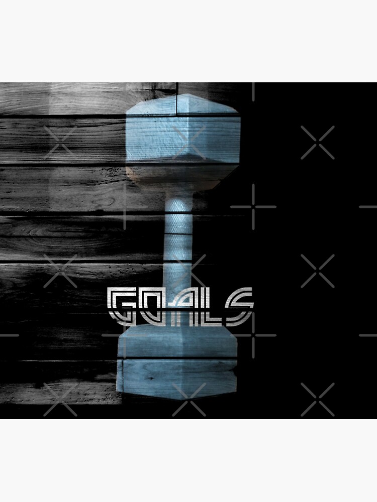 "Goals, Dumbbell Motivational Fitness Design" Sticker by Kenen | Redbubble