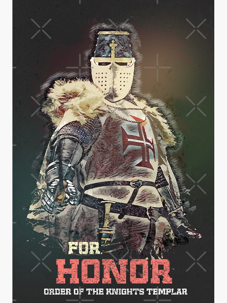 "Tempelritter / Der Kreuzritter / Motto FOR HONOR / Living History" Sticker von Naumovski ...