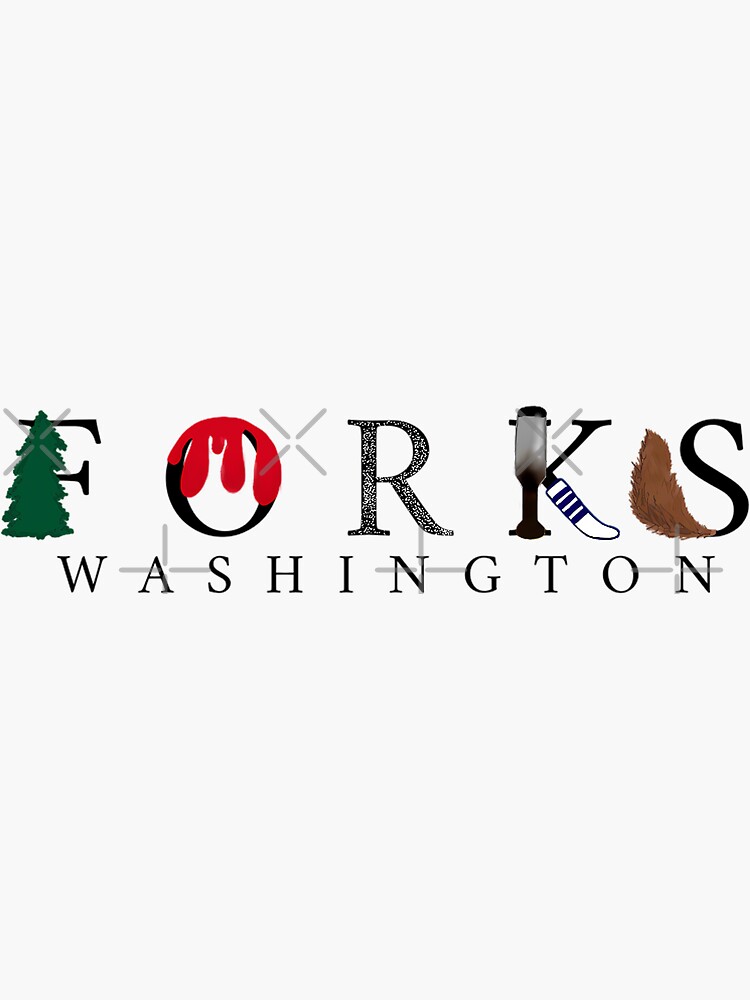 "Twilight Forks Washington" Sticker for Sale by LakenAlexander | Redbubble