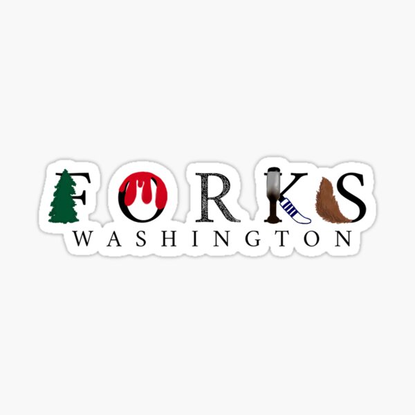 "Twilight Forks Washington" Sticker for Sale by LakenAlexander | Redbubble