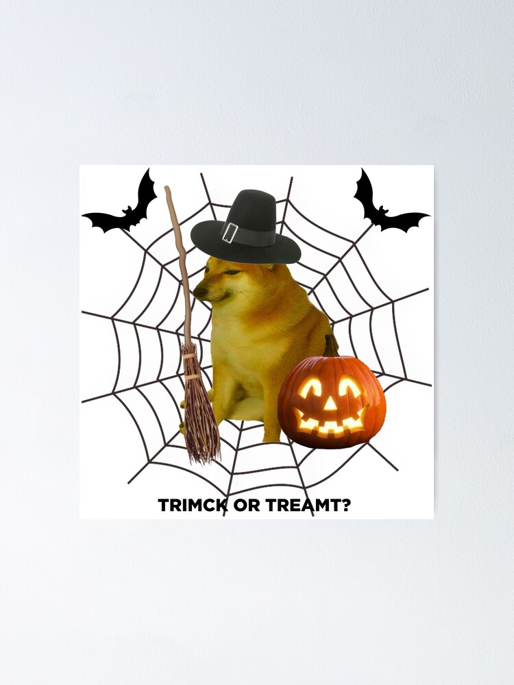 "Halloween Cheems" Poster for Sale by UncleApo | Redbubble