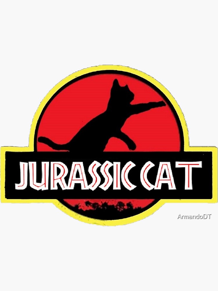 "Jurassic cat" Sticker by ArmandoDT | Redbubble