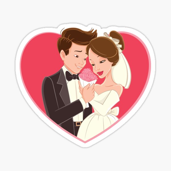 "Wedding can come! awesome wedding couple" Sticker by Cutebutfunny ...