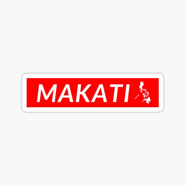 "MAKATI Philippines Red Box Logo" Sticker by Filmerch | Redbubble