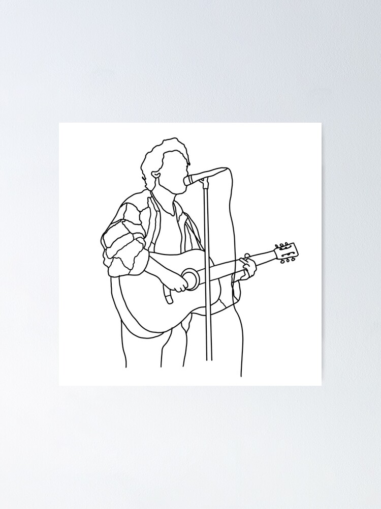 "Harry Styles line illustration" Poster by dooodles | Redbubble