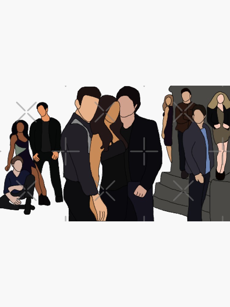 "TVD " Sticker for Sale by xxreddustxx | Redbubble