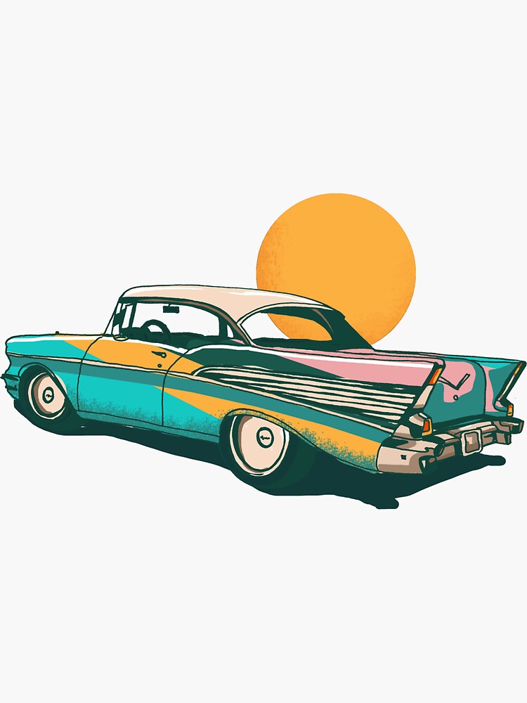"Chevy 57" Sticker by karenbrunat | Redbubble