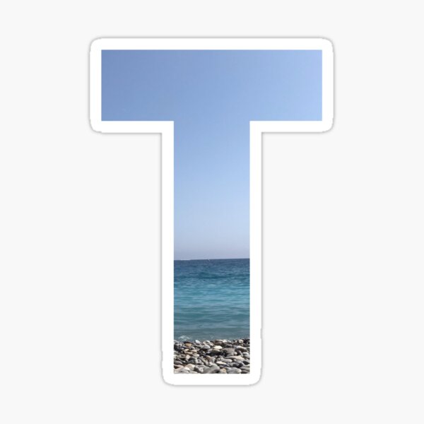 "Beach - Letter T" Sticker by curlstocoast | Redbubble