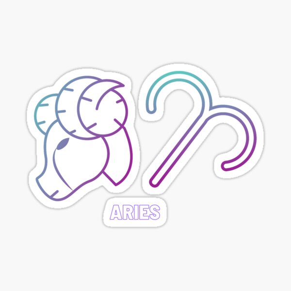 "Aries Zodiac sign" Sticker by Mgdevo | Redbubble