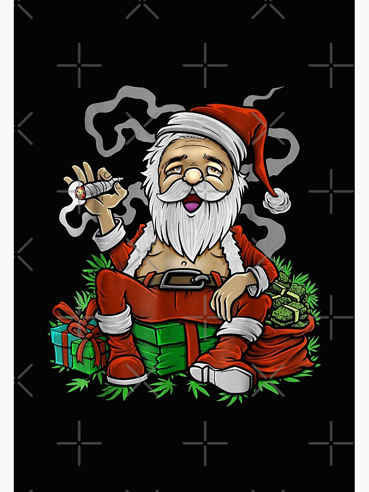 "Stoned Santa - Stoner Christmas Greeting cards" Sticker for Sale by ...