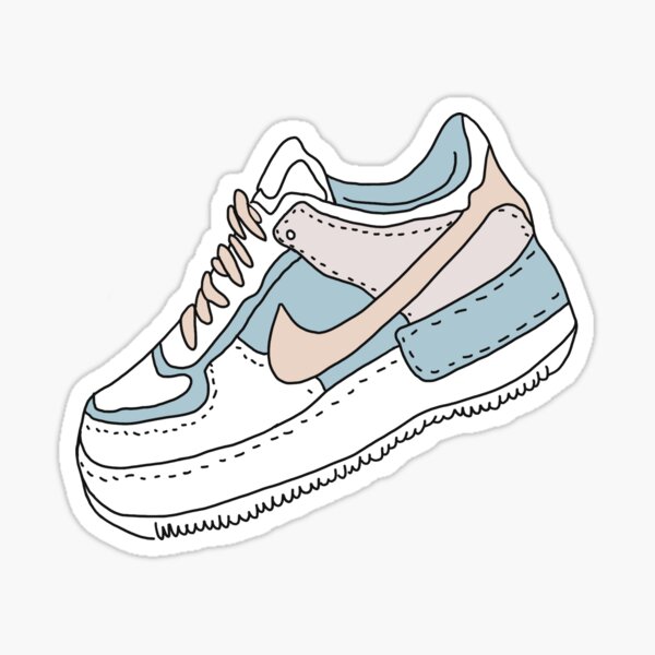 "Air Force One Sneaker Pastel Sticker" Sticker by dancerellabella ...