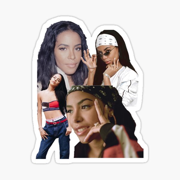 "AALIYAH Collage" Sticker by didyoumeanaby | Redbubble